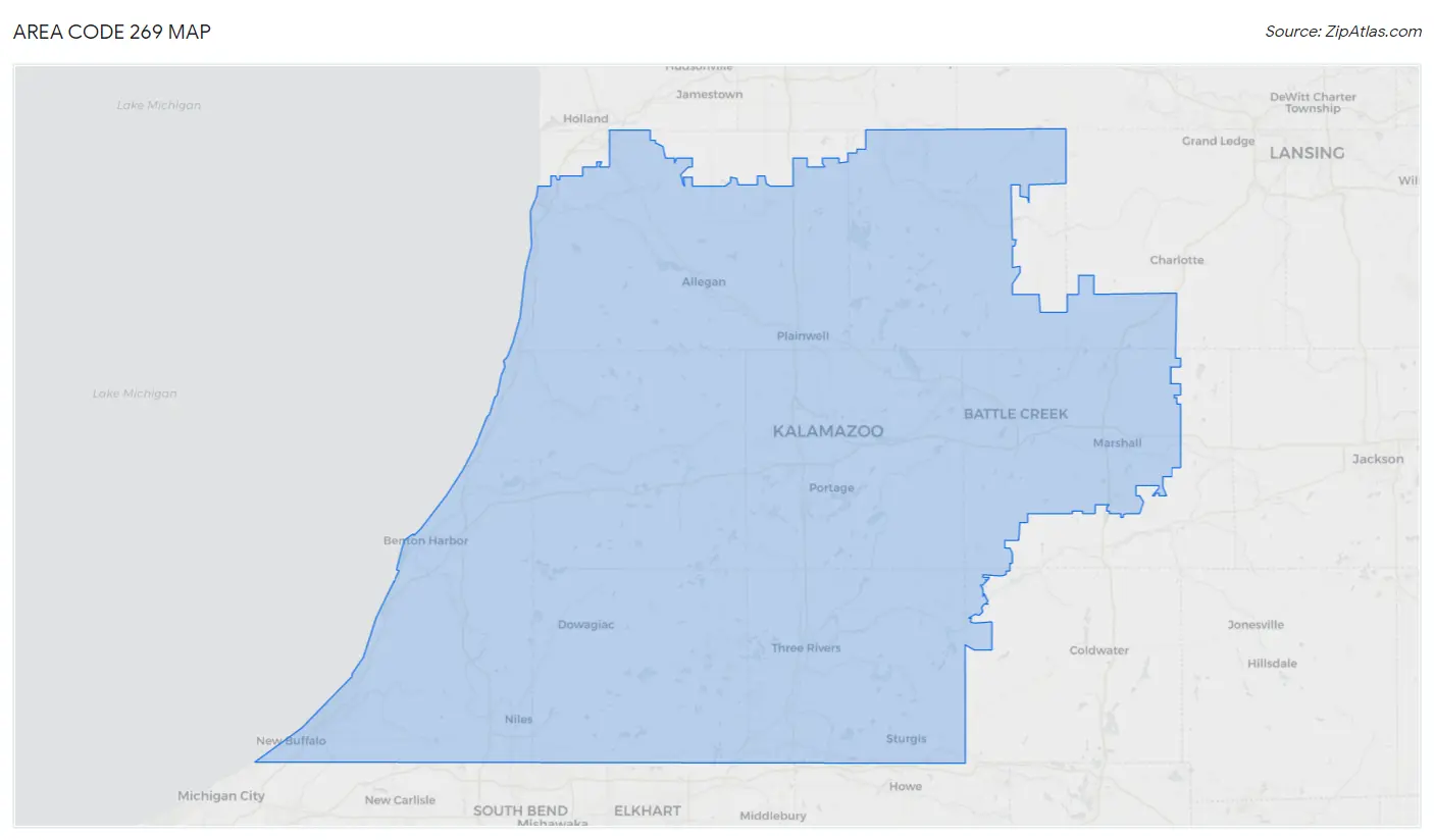 269 Area Code Michigan 2023 Zip Atlas 269 Area Code Michigan 2023 Zip Atlas