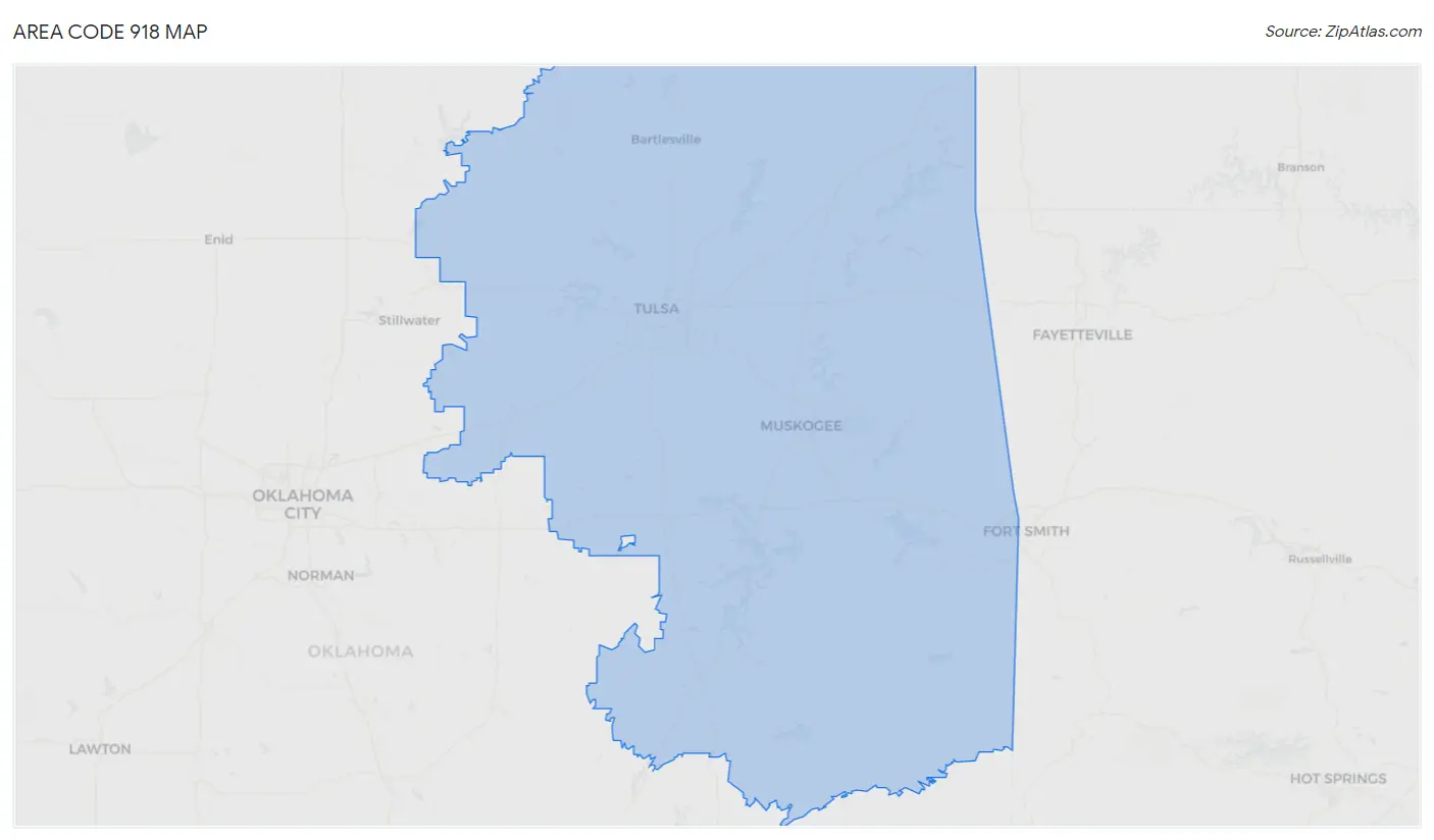 918 Area Code | Oklahoma | 2023 | Zip Atlas