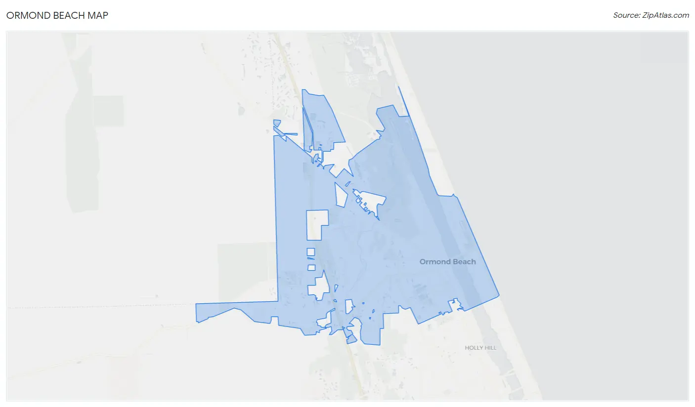 Map Of Ormond Beach Area