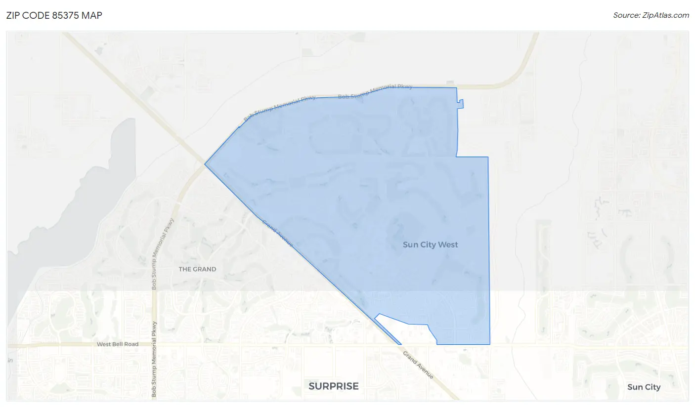 85375 Zip Code | Sun City West, AZ | 2023 | Zip Atlas