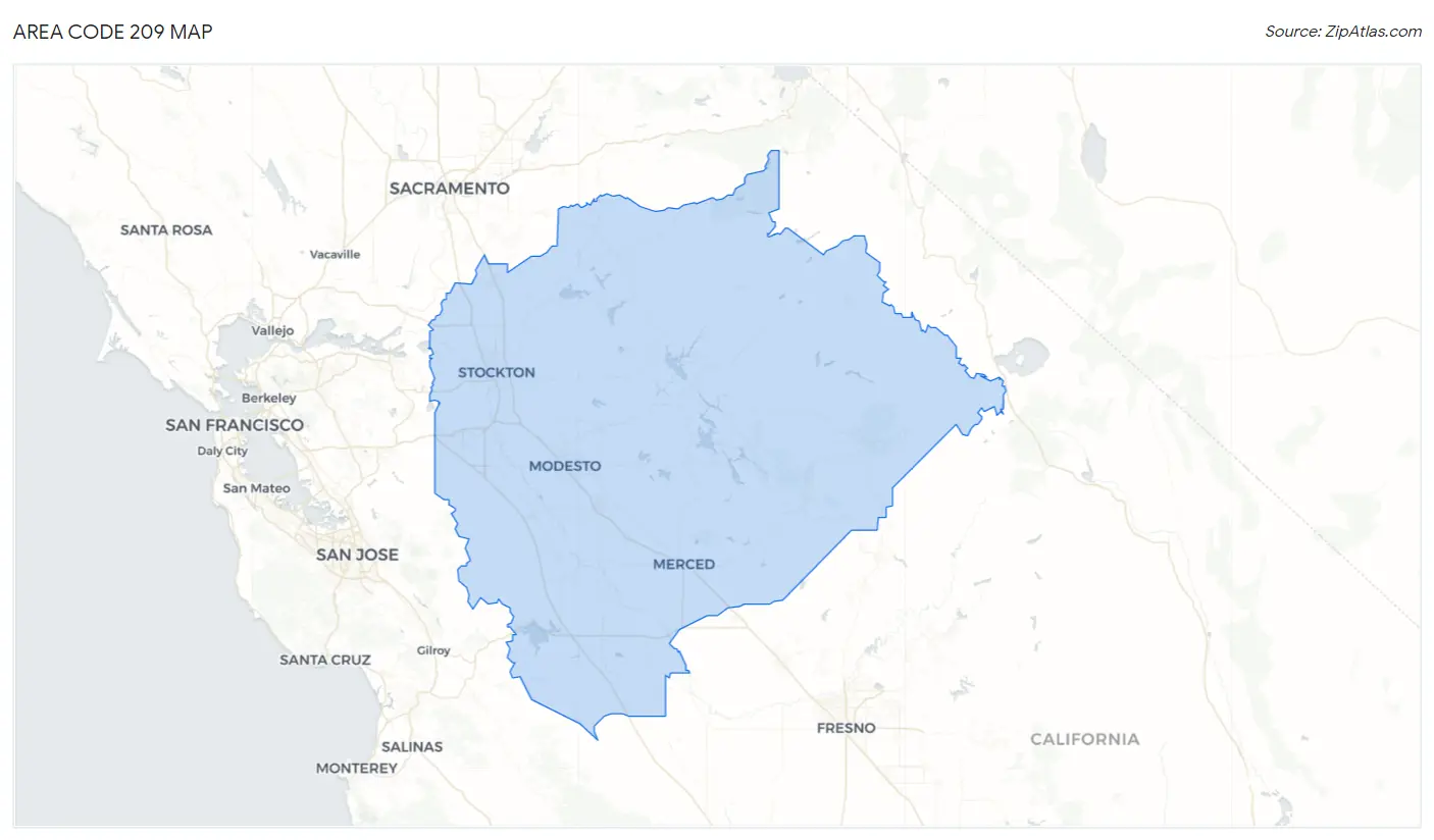 209 Area Code Zip Atlas 209 Area Code Zip Atlas