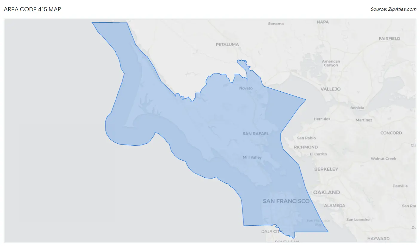 415 Area Code Zip Atlas 415 Area Code Zip Atlas