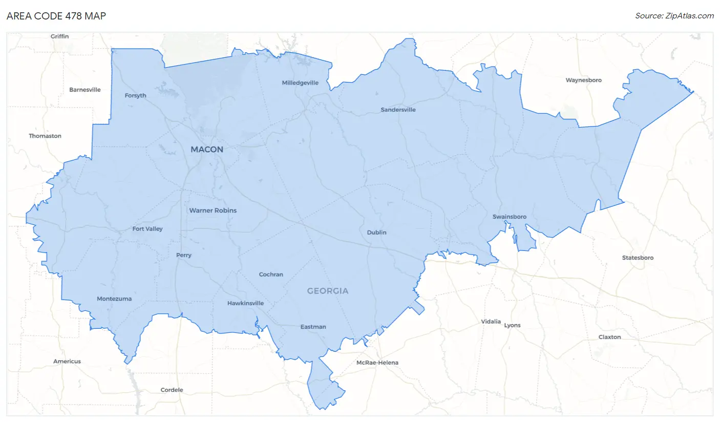 478 Area Code Zip Atlas