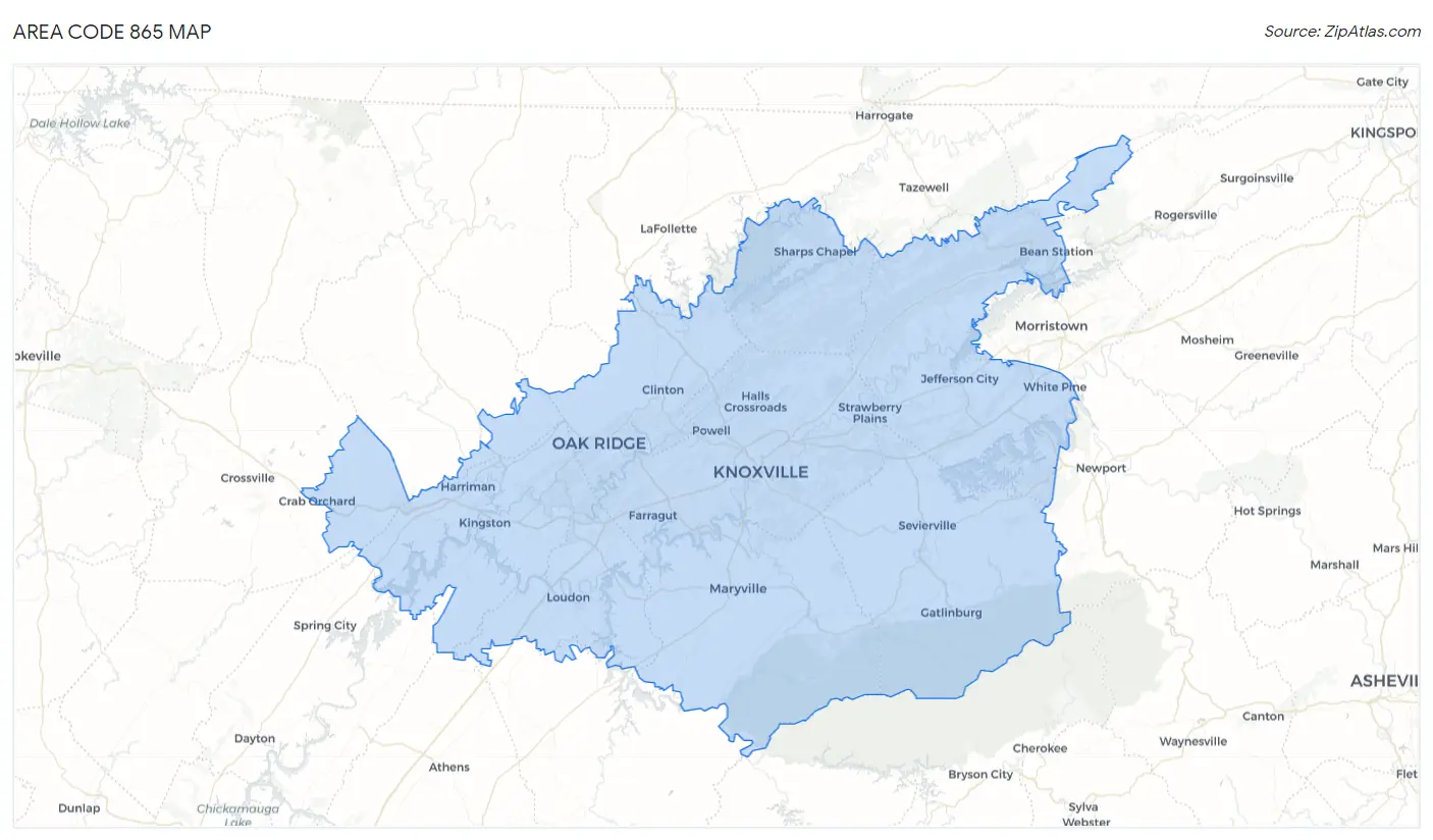 865 Area Code Zip Atlas 865 Area Code Zip Atlas